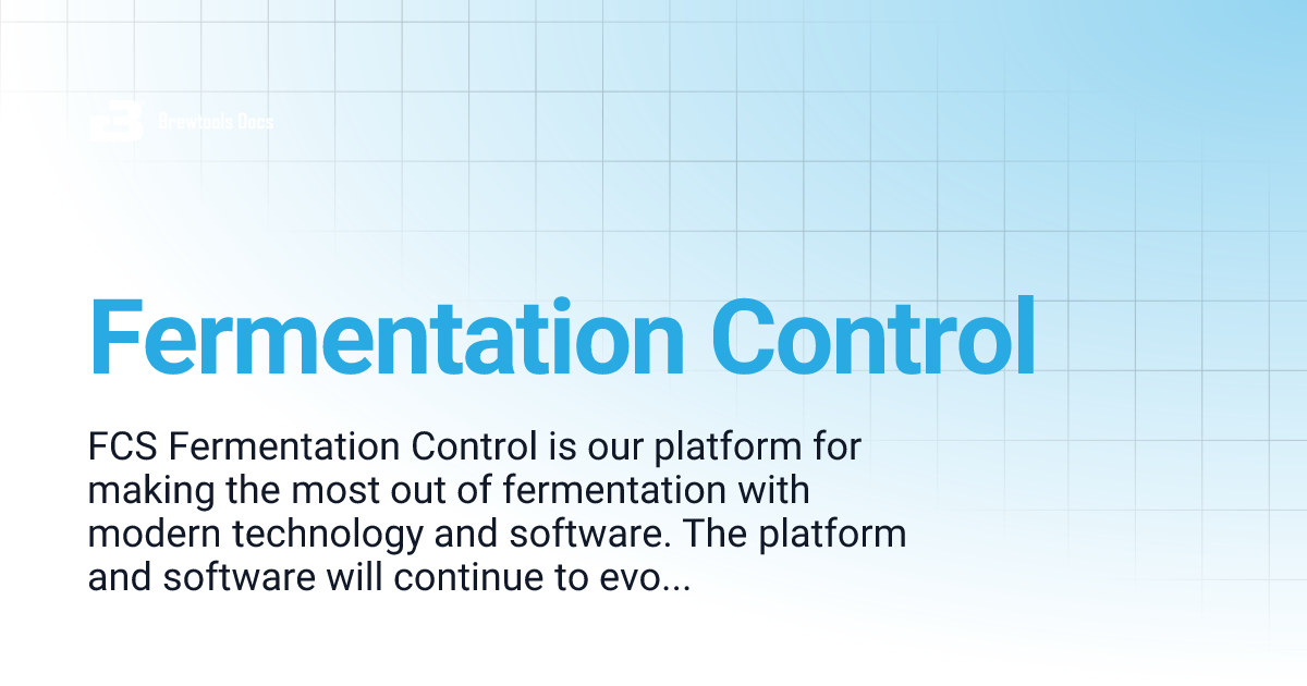 Fermentation Control | Brewtools Docs