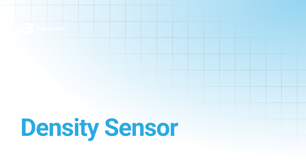 Density Sensor | Brewtools Docs