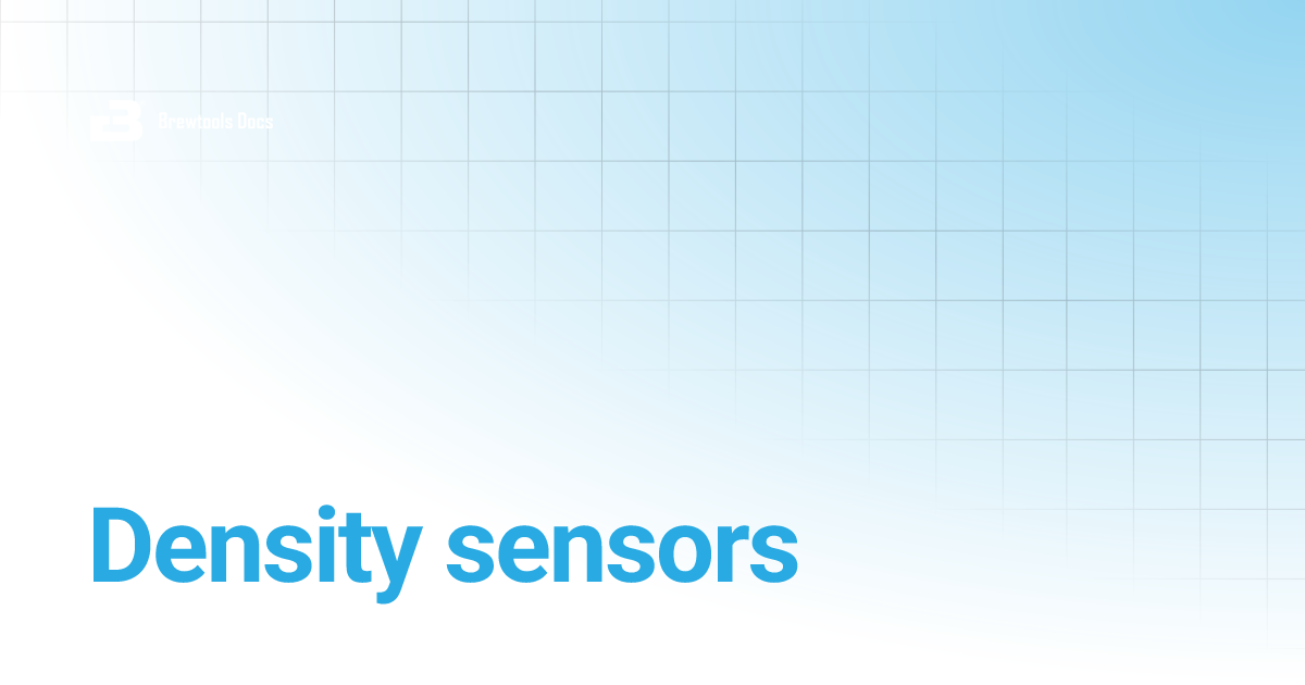 Density sensors | Brewtools Docs